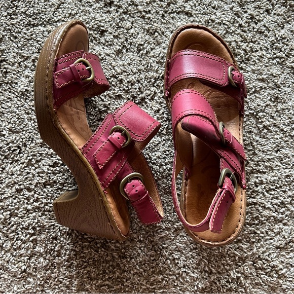Born | Shoes | Born Burgundy Heeled Sandals | Poshmark
